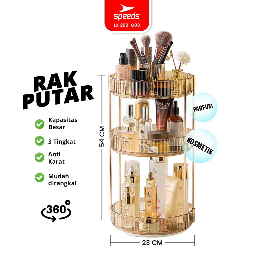 Jual SPEEDS Rak Putar 360 Derajat Rak Kosmetik Susun Dapur Bumbu ...