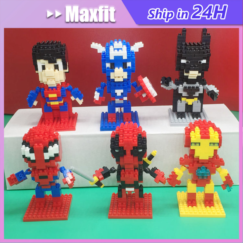 Jual Mini Nano Block bricks Avengers Superhero Ironman SpiderMan ...