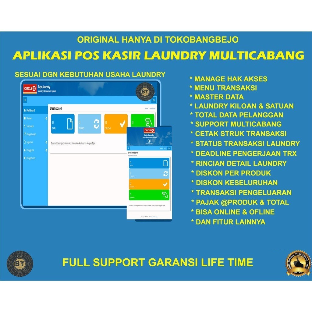 Jual APLIKASI WEB SOURCE CODE POS KASIR LAUNDRY MULTI CABANG FULL ...