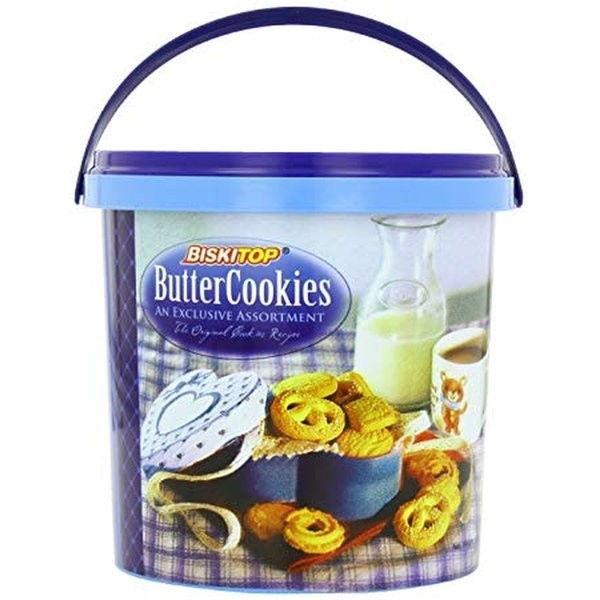 Jual Biskitop Butter Cookies 370gr Kemasan Ember Biru / Kukis Mentega ...