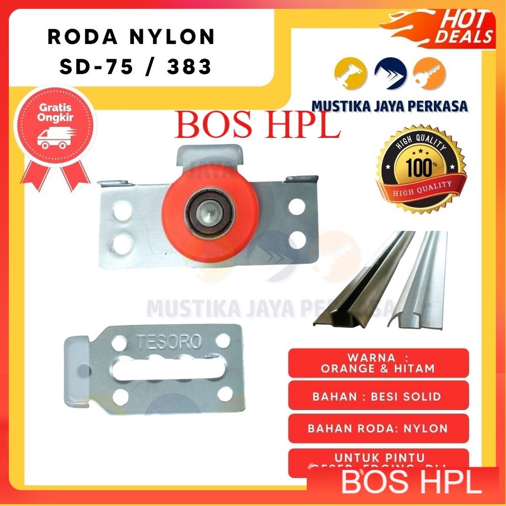 Jual Roda Pintu Lemari Sleding SD 75 Orange Sleeding Sliding Geser ...