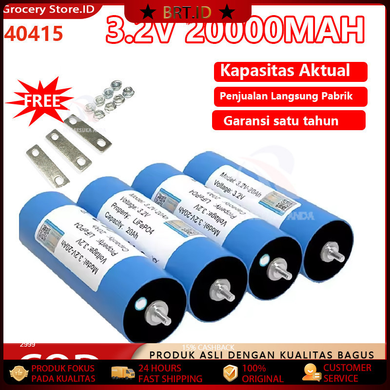 Jual BRT-Cell for 4S 8s 12V 24V C40 Lifepo4 3.2V 20Ah Cylindrical LiFePO4 Battery Cell 4000 ...