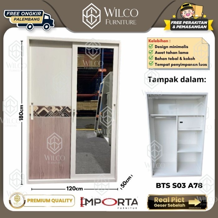 Jual Lemari Besi Importa 2 Pintu BTS S03 A78 / Lemari Pakaian Baju ...