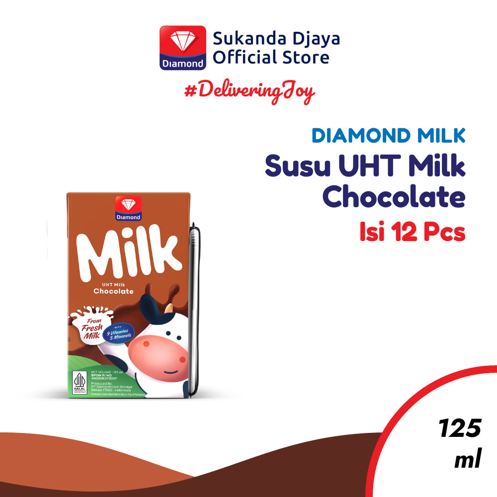 Jual Diamond Milk Susu UHT Chocolate 125 ML [Isi 12] | Shopee Indonesia
