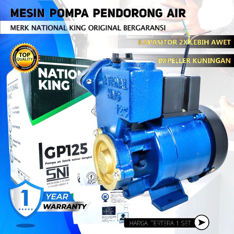 Jual Mesin Pompa Air National Nasional King One GP 125 125 Watt 125w ...