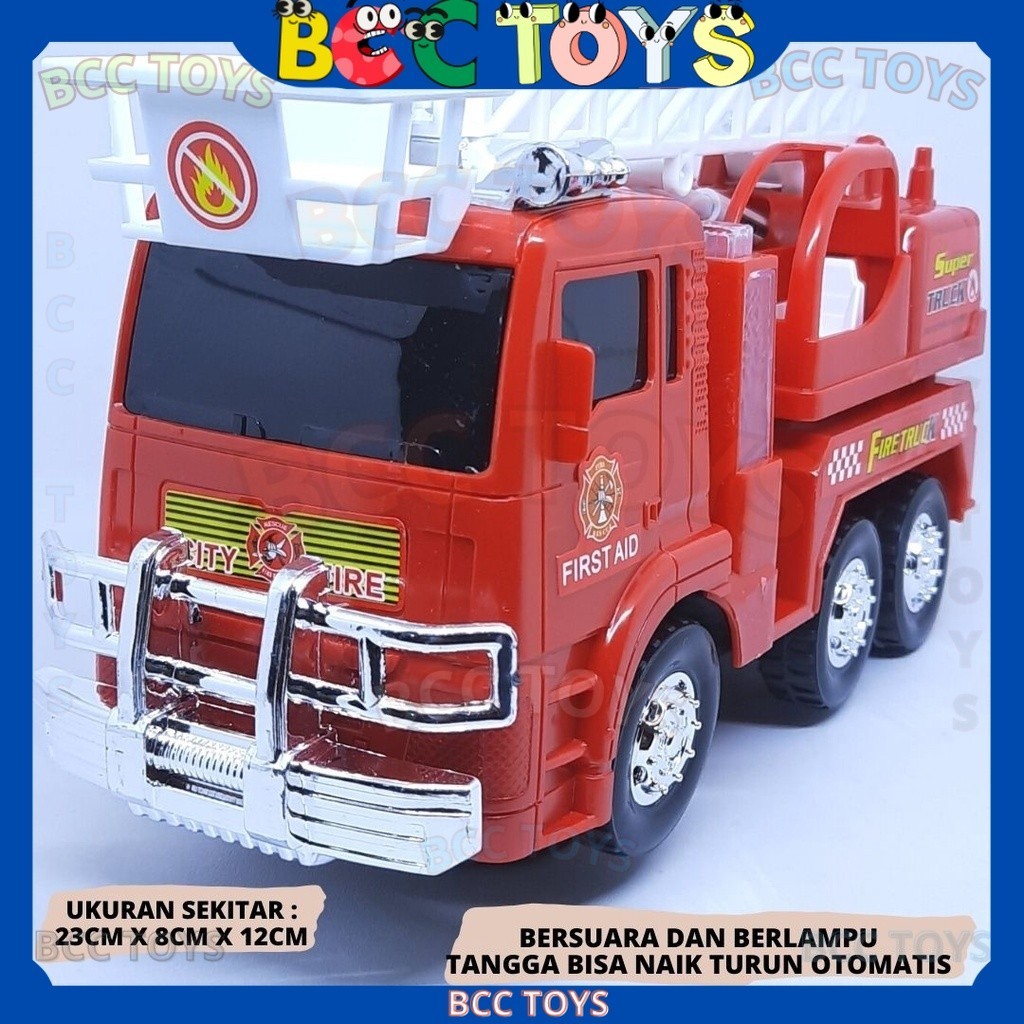 Jual MAINAN ANAK MOBIL PEMADAM KEBAKARAN PMK FIRE RESCUE TEAM TANGGA ...