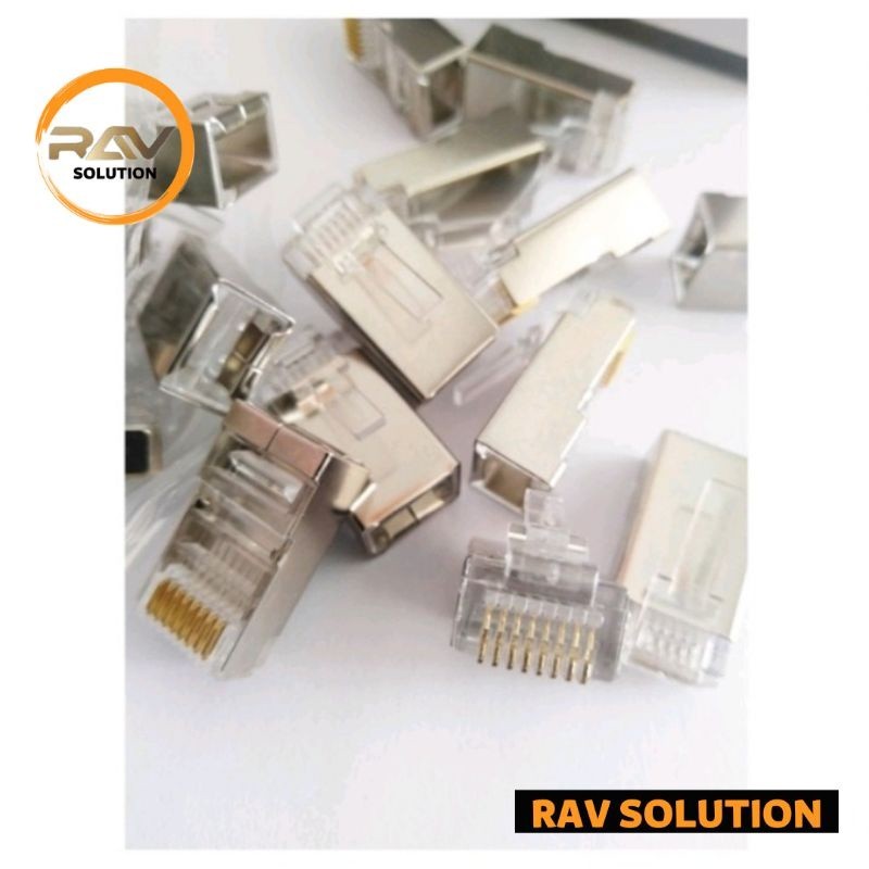 Jual KONEKTOR RJ45 BESI KUNINGAN TEBAL CAT5 | Shopee Indonesia