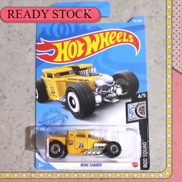 Jual HOTWHEELS BONE SHAKER ROD SQUAD MOON EYES 68 KUNING YELLOW ...