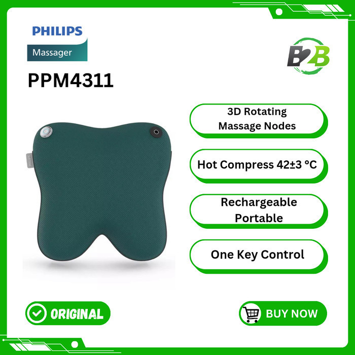 Jual Philips Massager PPM3411 Wireless Back Massage Alat Pijat Pinggang ...