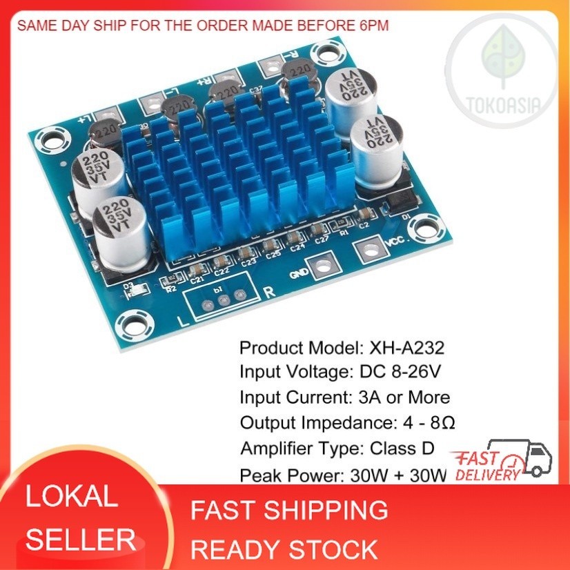 Jual TPA3110 XH-A232 30W+30W 2.0 Channel Digital Stereo Audio Power ...
