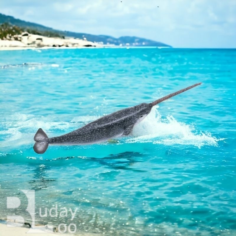 Jual Mainan Binatang Miniatur Ikan Paus Narwhale 8 cm ii11 Maket ...