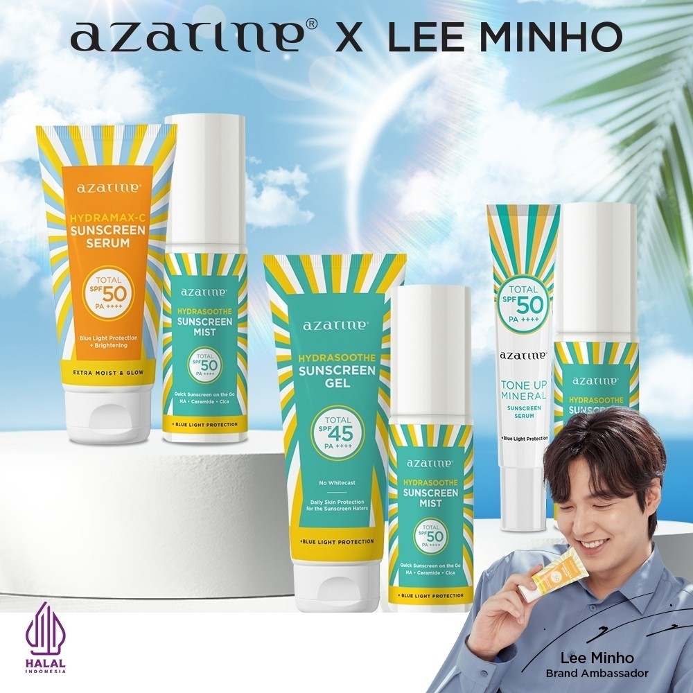 Jual Azarine Sunscreen Series | Aqua Essence Sun Shield Serum SPF 50 PA ...