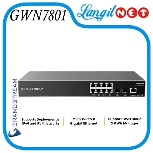 Jual GRANDSTREAM GWN7801 Managed Switch 8 x Gigabit ETH 2 x SFP | Shopee Indonesia