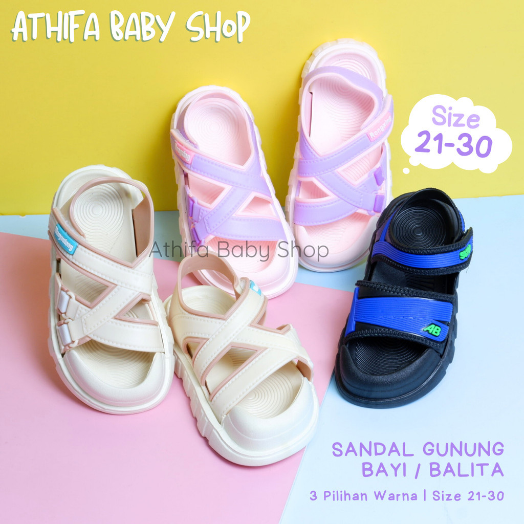 Jual Sepatu Sandal Gunung Karet Anak Lelaki Bayi Balita 6-12 Bulan 1-6 ...