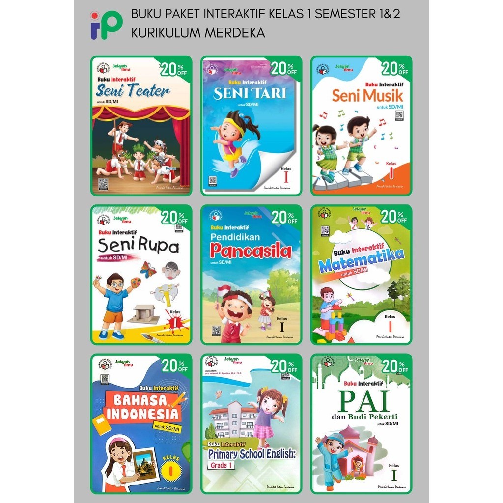 Jual Buku Interaktif SD Kelas 1 Semester 1&2 Kurikulum Merdeka Intan pariwara Tahun 2024 ...
