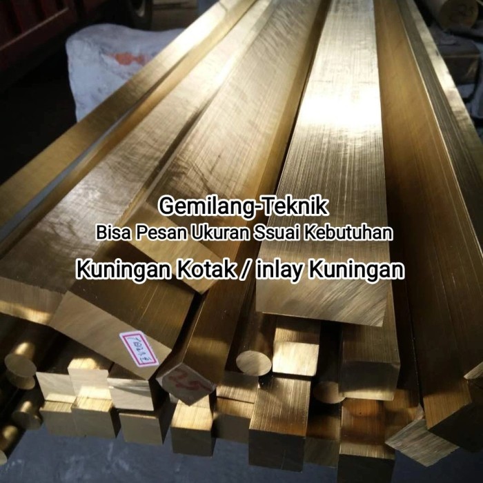 Jual Plat Kuningan Kotak Ukuran 5mm X 5mm X 1000mm As -Plat Kuningan ...
