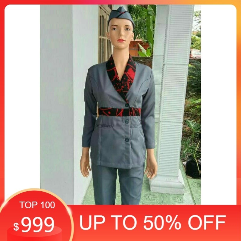 Jual Set Lengkap Baju Model Pramugari Kereta / Train Attendant lengkap ...
