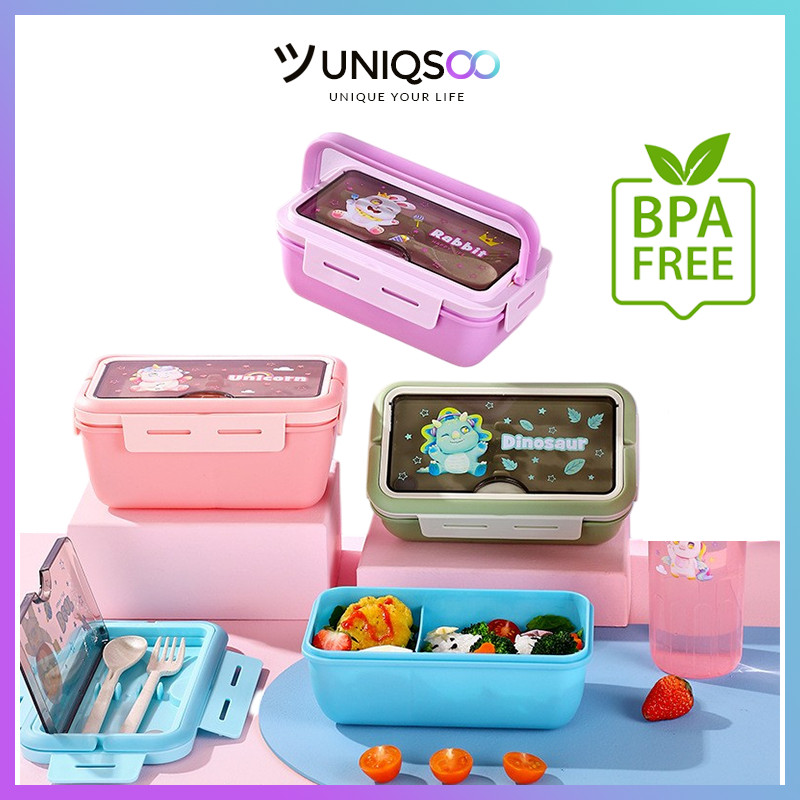 Jual Kotak Makan Anak Karakter Lucu 1100ml Anti Tumpah Free Sendok Garpu Lunch Box Tempat Bekal ...