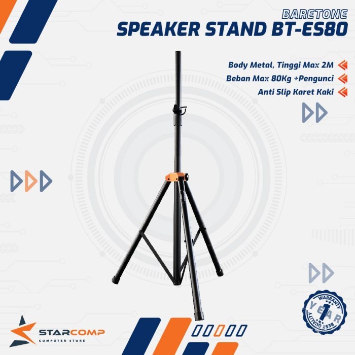 Jual Baretone BT-ES80 Stand Speaker Tripod Max 80kg | Shopee Indonesia