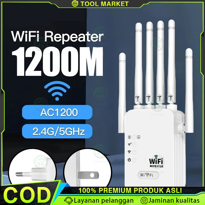 Jual Wifi Extender 2/4/6 Antena 300M/1200M WIFI Repeater Wireless Wifi Range Extender Router ...