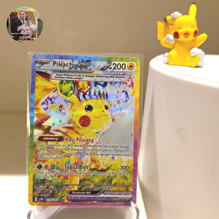 Jual Pikachu Ex SAR sv8s kartu pokemon kilat rasi tcg indo | Shopee Indonesia