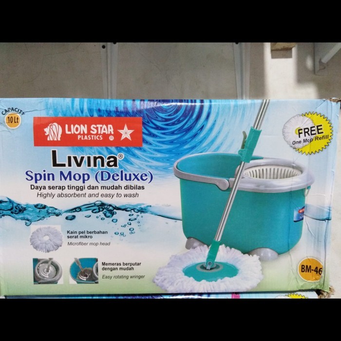 Jual Livina Spin Mop Deluxe BM-46 / Alat pel lantai Lion Star miyokaid ...