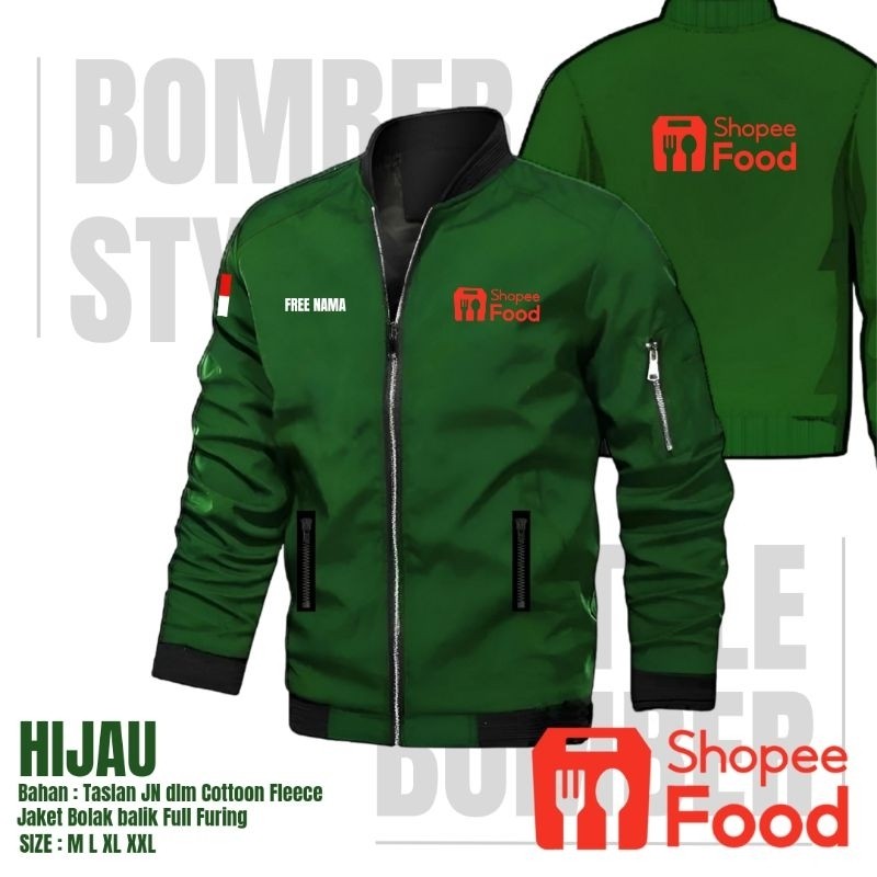 Jual JAKET CUSTOM SHPE DRIVER FOOD FREE NAMA LOGISTIC BOMBER EXPEDISI KURIR OJOL WATERPROOF ...