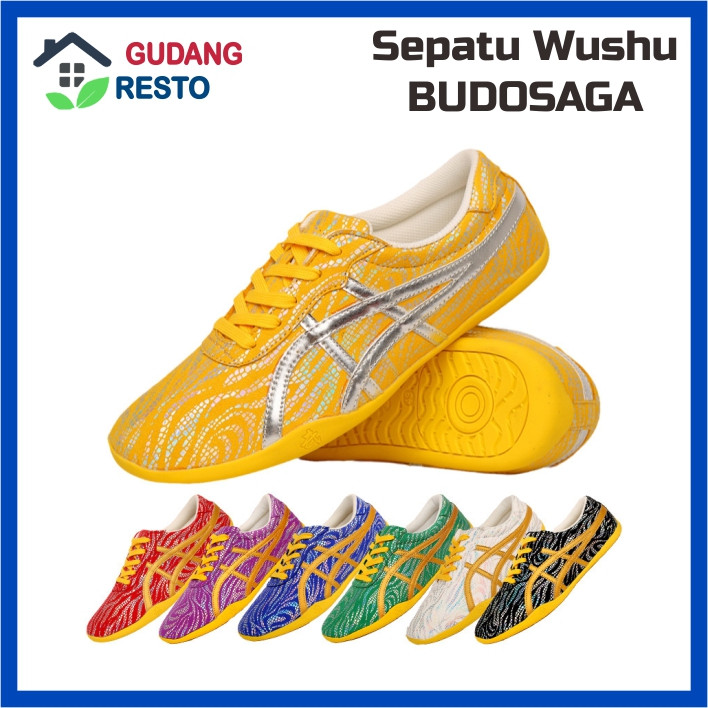 Jual Sepatu Wushu BUDOSAGA shoes Kung fu Tai Chi Olah Raga Merah Hitam ...