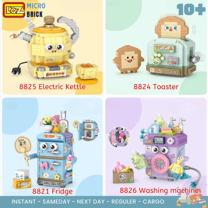 Jual LOZ Micro Home appliance 8821 Fridge , 8822TV, 8824 Toaster, 8825 ...
