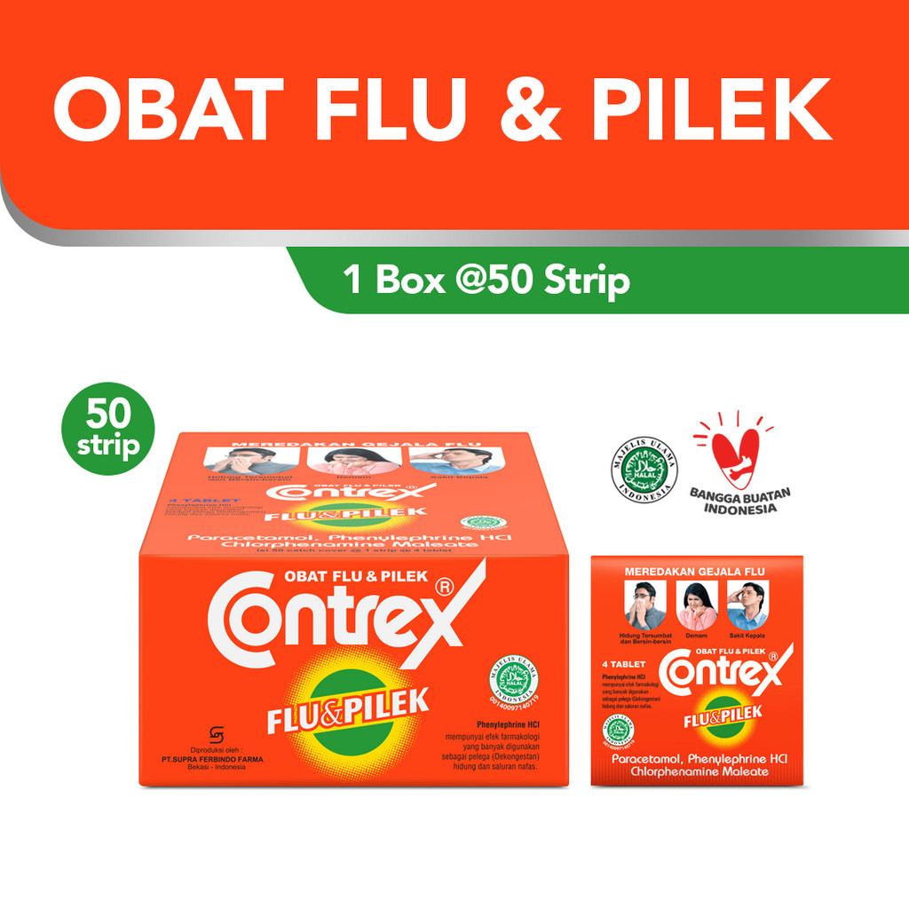 Jual Contrex Flu & Pilek isi 50 Strip | Shopee Indonesia