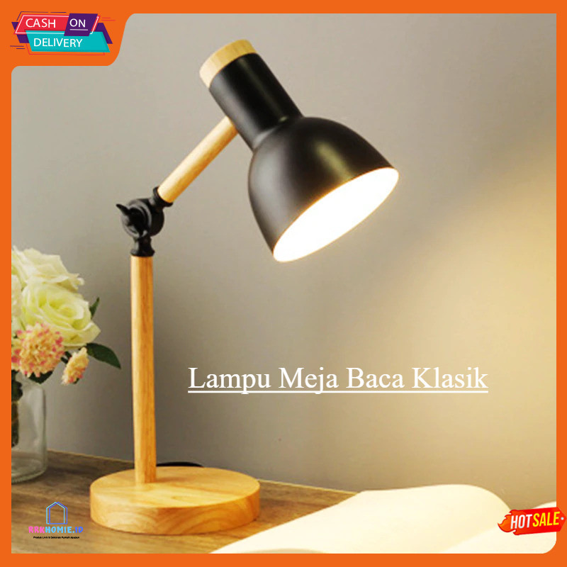 Jual Lampu Meja LED Bahan Kayu dan Besi Wooden Nordic Art 5W | Shopee ...