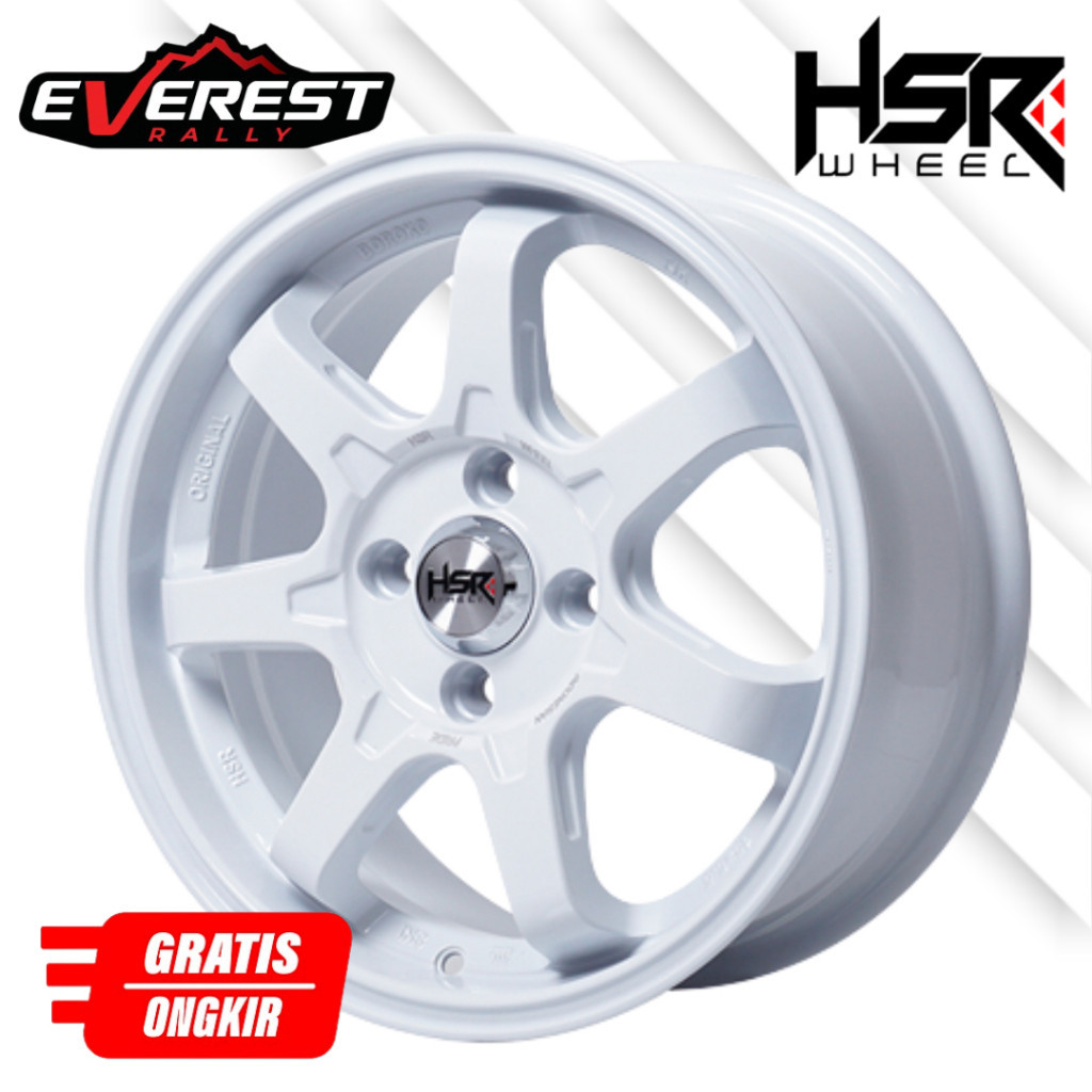Jual VELG RACING HSR BOROKO TJH UNTUK MOBIL BRIO RING 15 LEBAR 65 HOLE 4X100 WHITE | Shopee ...