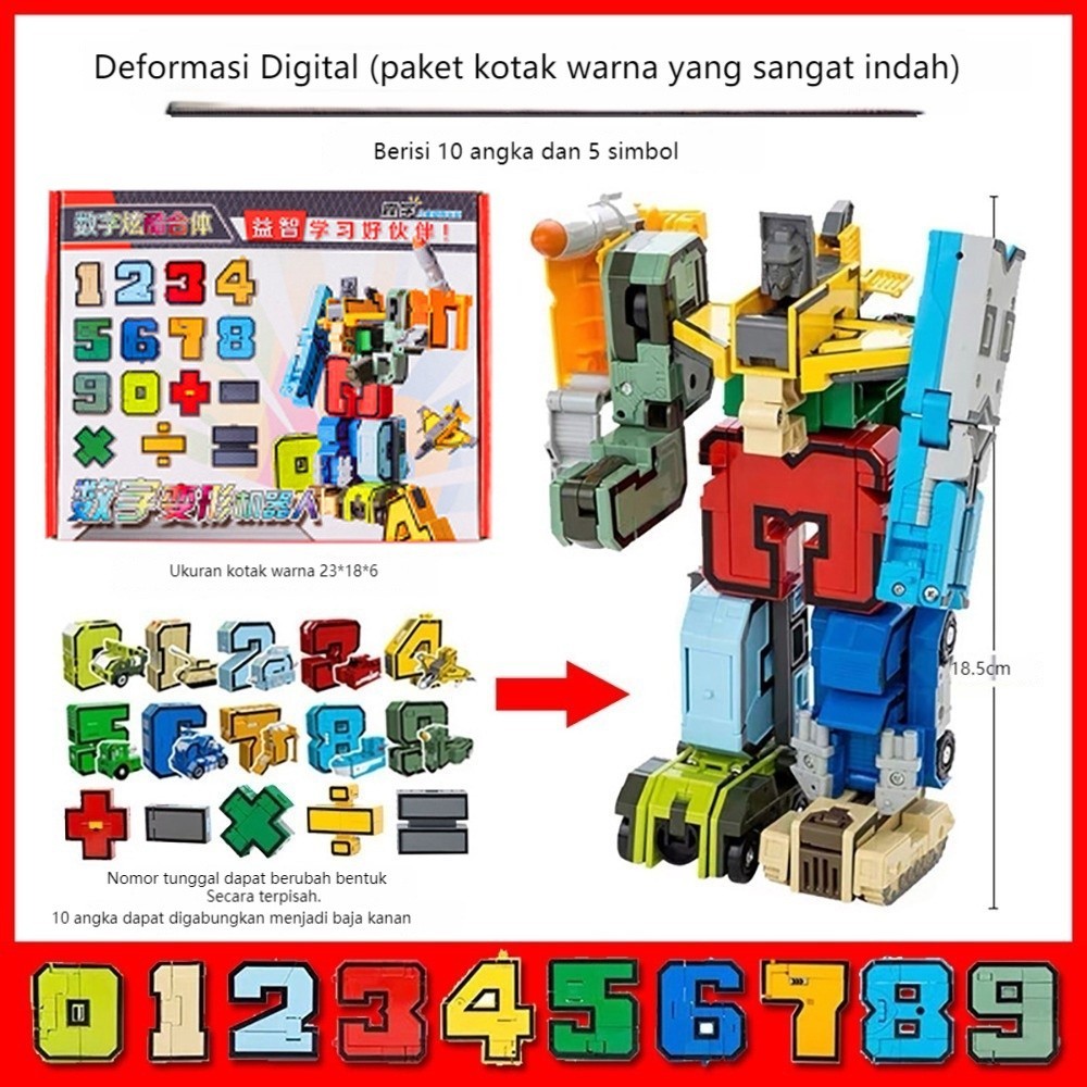 Jual Mainan Anak Robot Transformer Robot Angka Number 15in1 number ... Jual Mainan Anak Robot Transformer Robot Angka Number 15in1 number ...
