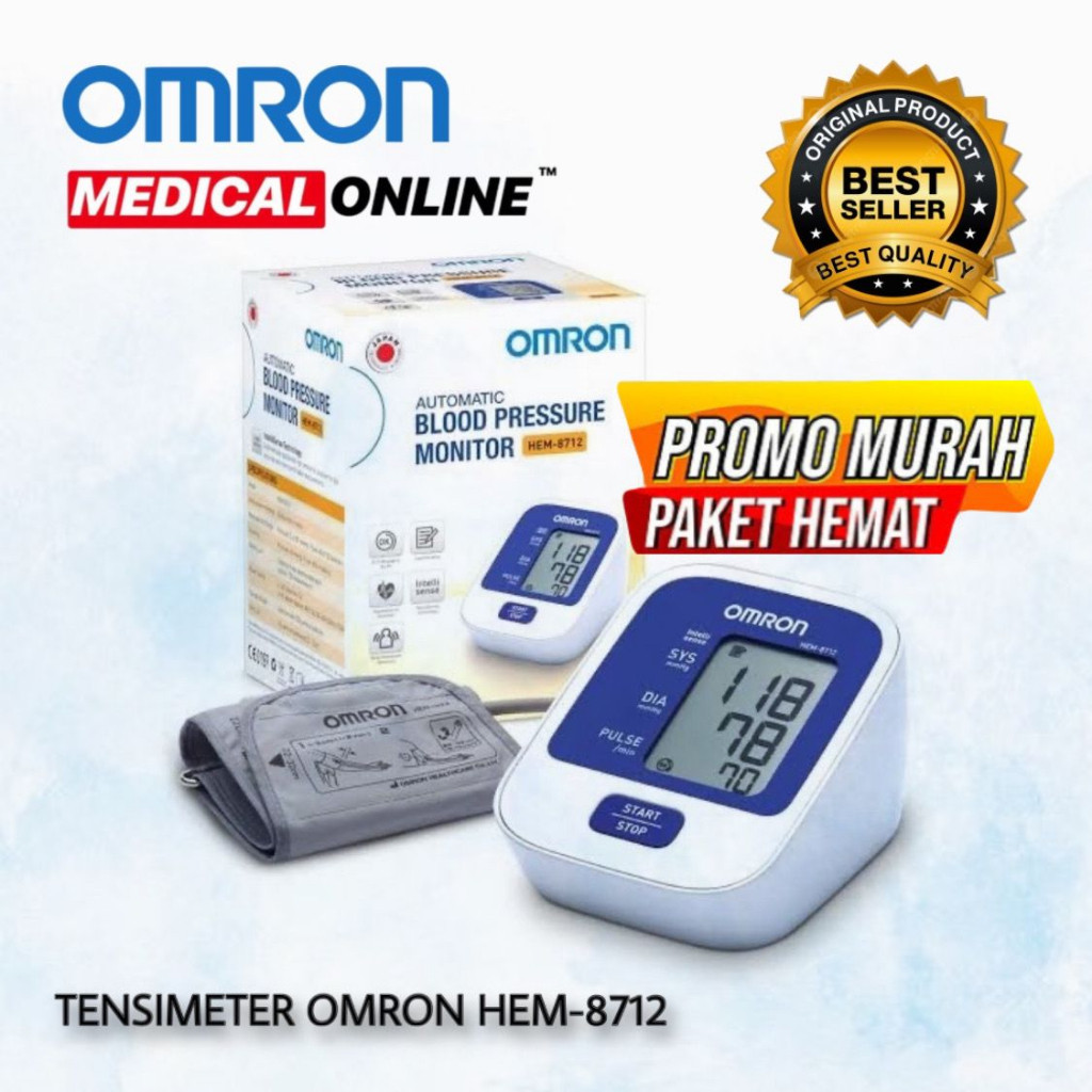 Jual TENSIMETER OMRON HEM 8712 HEM 7140-T 7140T1 TENSI DIGITAL BLOOD ...