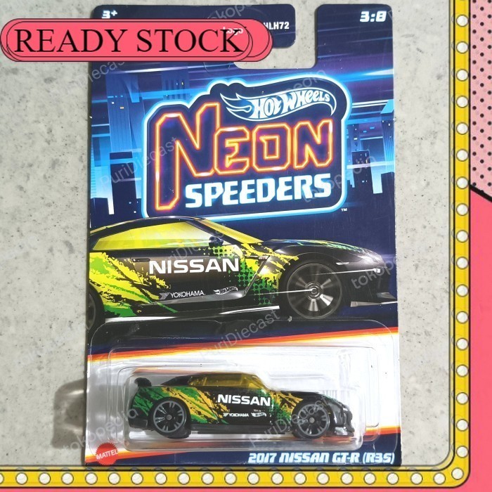 Jual HOTWHEELS 2017 NISSAN GT-R R35 NEON SPEEDERS | Shopee Indonesia