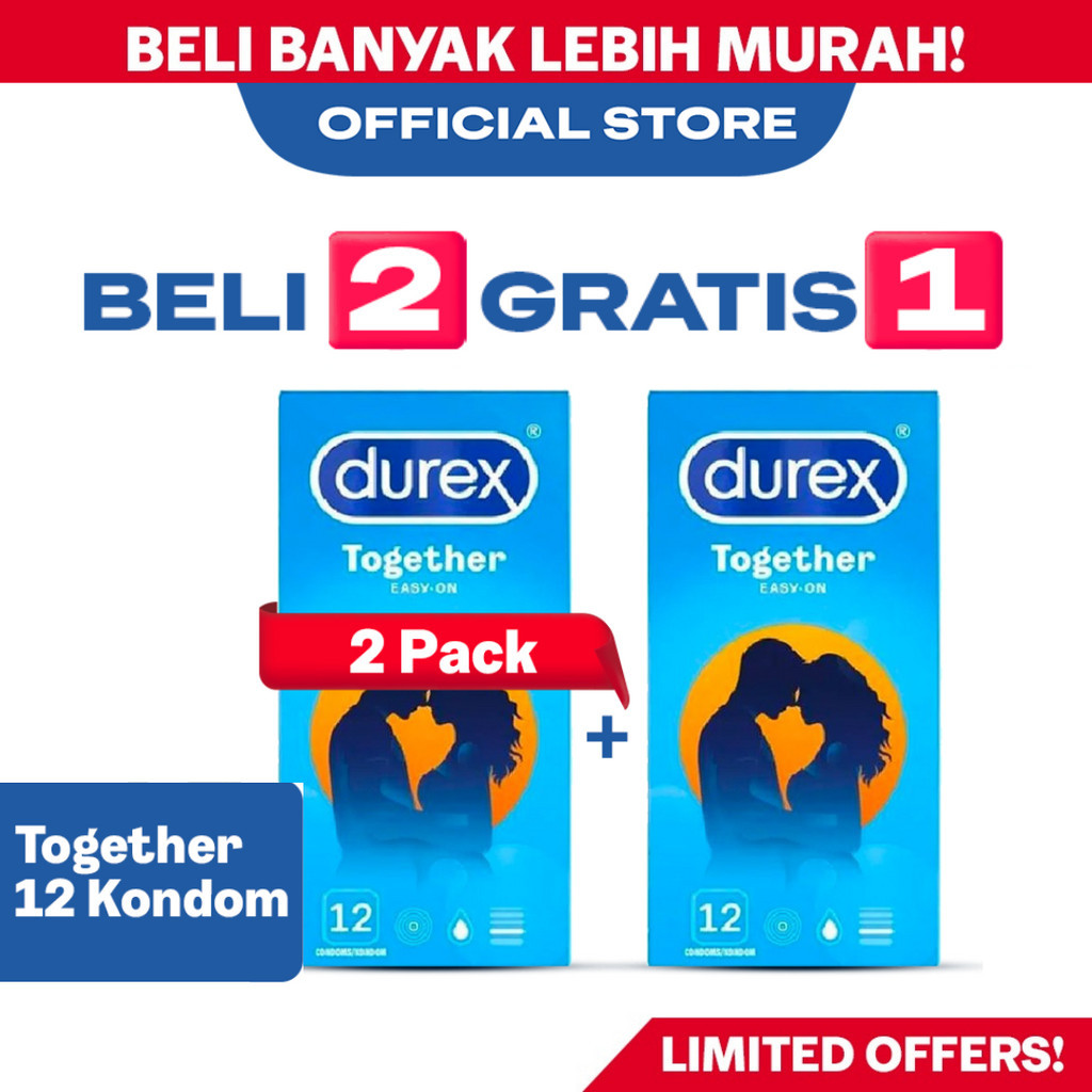 Jual Durex Together 12s x 3pack - Kondom Extra Aman Pelumas Pria ...