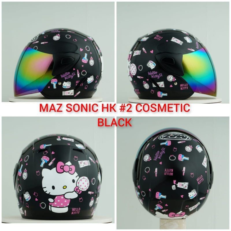 Jual Helm Maz Sonic Hello Kitty SERI#2 BLACK Original 100% Sni Dewasa ...