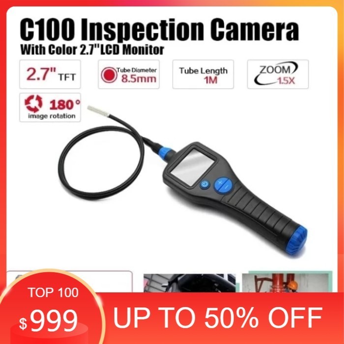 Jual Endoscope Borescope Inspection Snake Scope Camera Rotate Zoom 2.7 ...