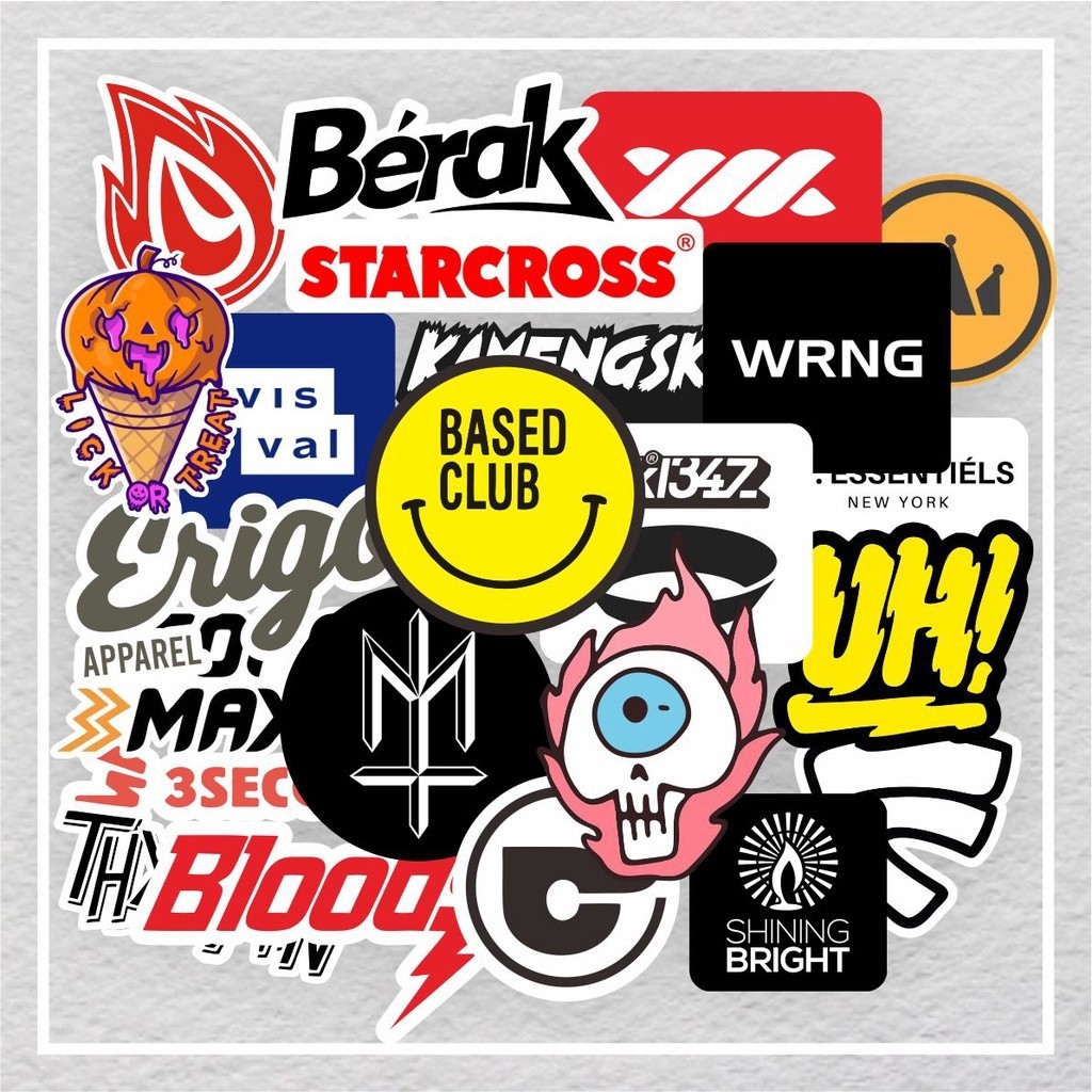 Jual JDM Project- Sticker Pack BrandLokal - 23 Sticker Aesthetic Anti ...