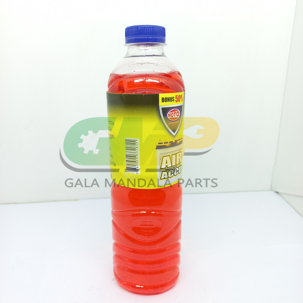 Jual Air Accu Biasa Merah Cairan Aki Basah Botol Kecil 600ml Motor ...