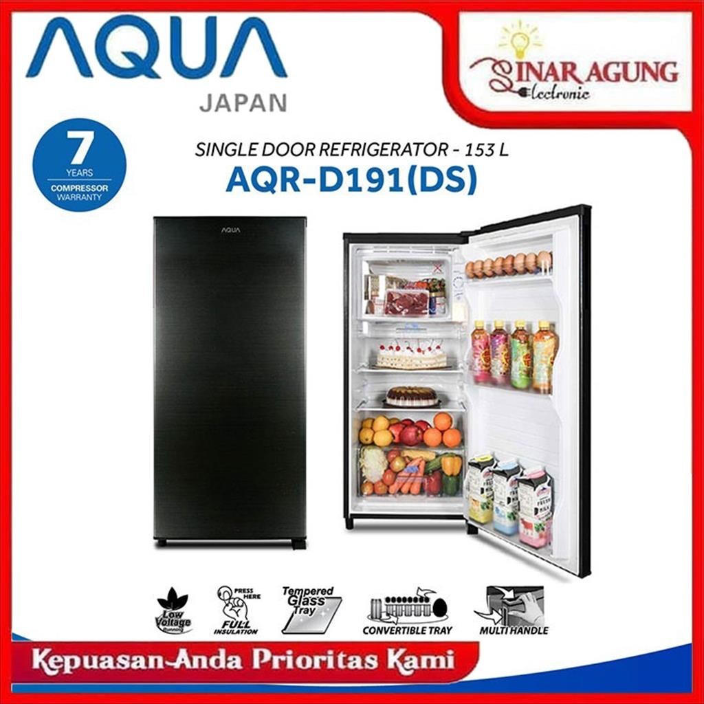 Jual Kulkas 1 Pintu AQUA AQRD191 / AQRD 191 Kapasitas 160 L Garansi Resmi HITAM | Shopee Indonesia