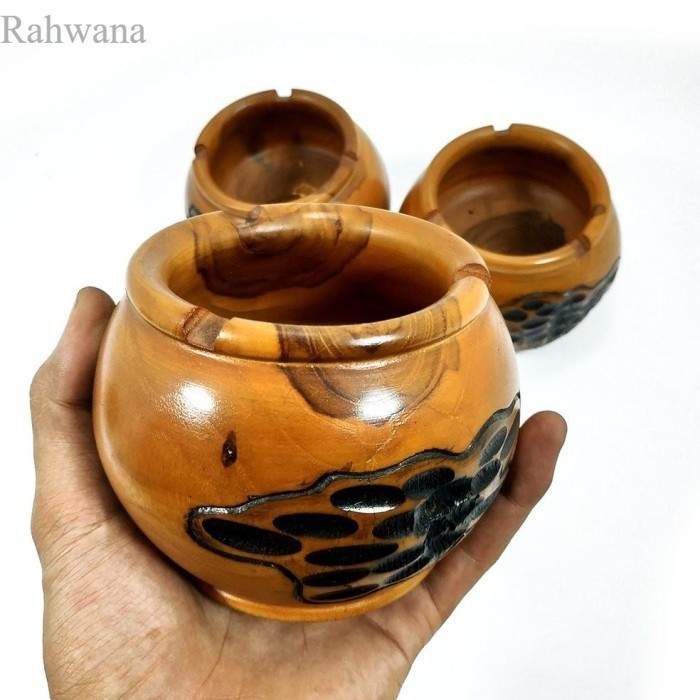Jual Asbak Rokok Unik Kayu Jati Model Gentong Ukir Pahat murah | Shopee ...