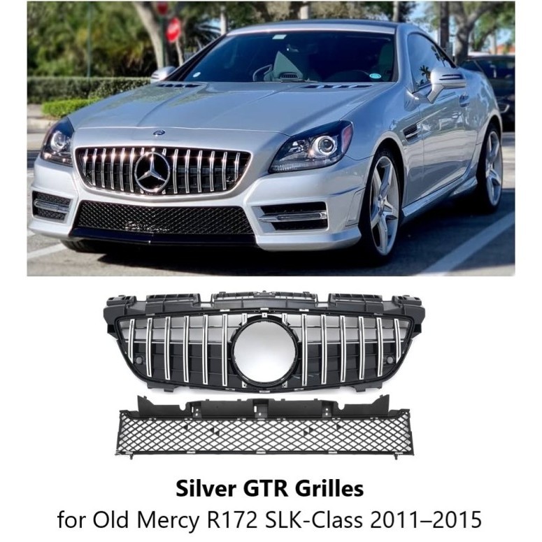 Jual Mercedes R172 Mercy SLK-Class Grill Hidung Chrome Grille Diamond ...