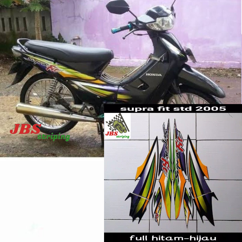 Jual striping supra fit stiker honda supra fit std 100 old lama 2005 ...
