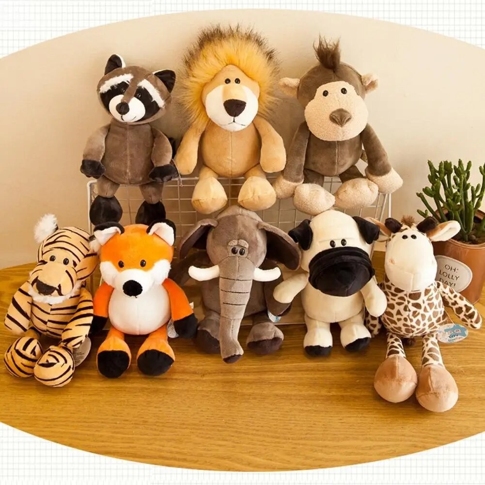 Jual 25cm Cute Forest Animals Plush Toy Children's Sleeping Mate Jungle ...