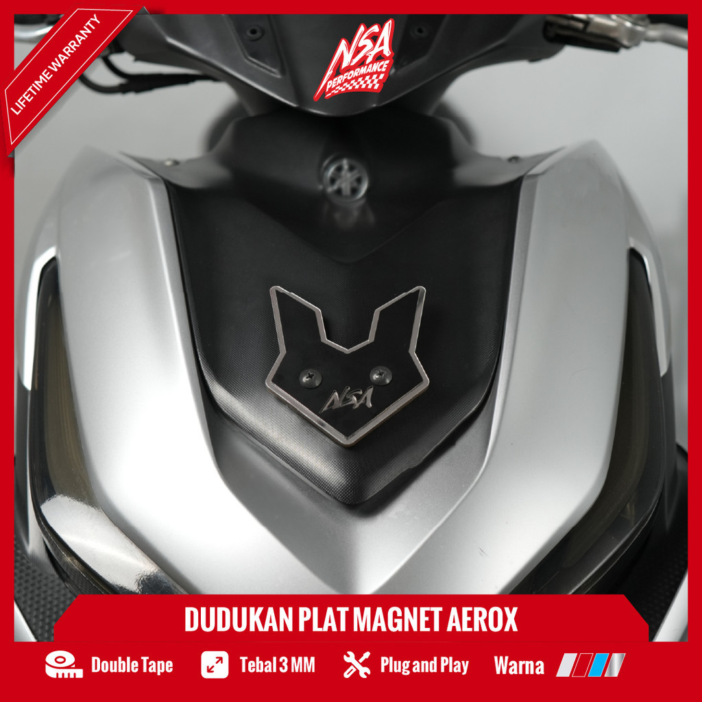 Jual YZ1 NSA DUDUKAN PLAT NOMOR MAGNET KELINCI AEROX NEW/OLD Aksesoris ...
