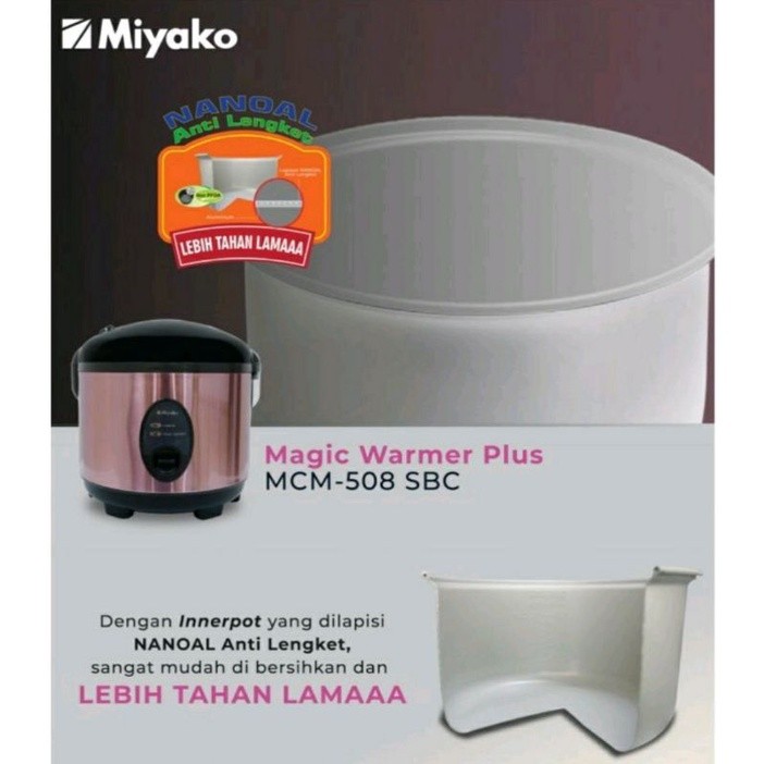 Jual MIYAKO Rice Cooker/Magic Com/Penanak Nasi 3 In 1 MCM-508 SBC ...