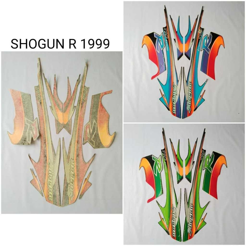 Jual SET STICKER STRIPING BODY MOTOR SUZUKI SHOGUN R 1999 -NEW OLD ...