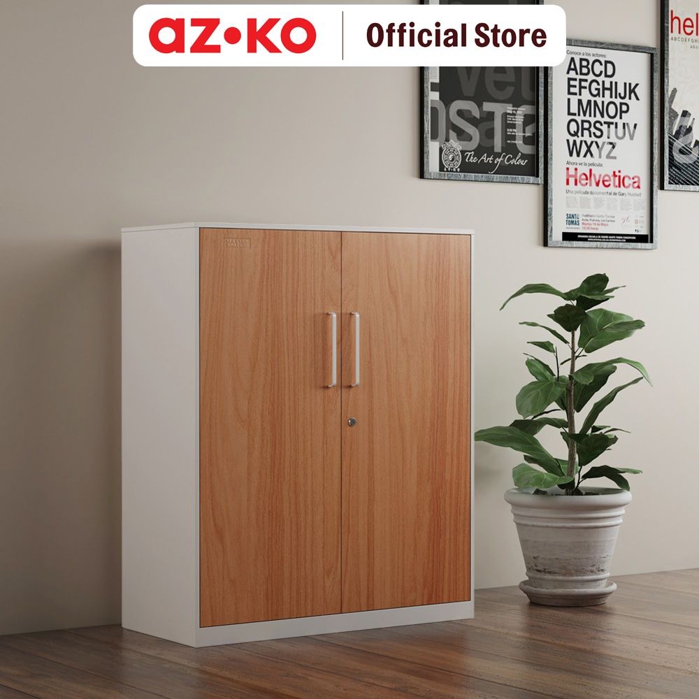 Jual AZKO Masterspace Lemari 2 Pintu Low - Cokelat Wardrobe Storage ...