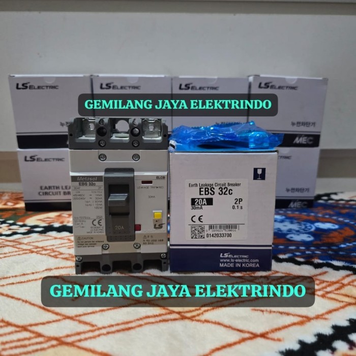 Jual ELCB LS 2P 20A 30MA / LS EBS-32C 20A / ELCB EBS-32c 2P 20A 30MA ...